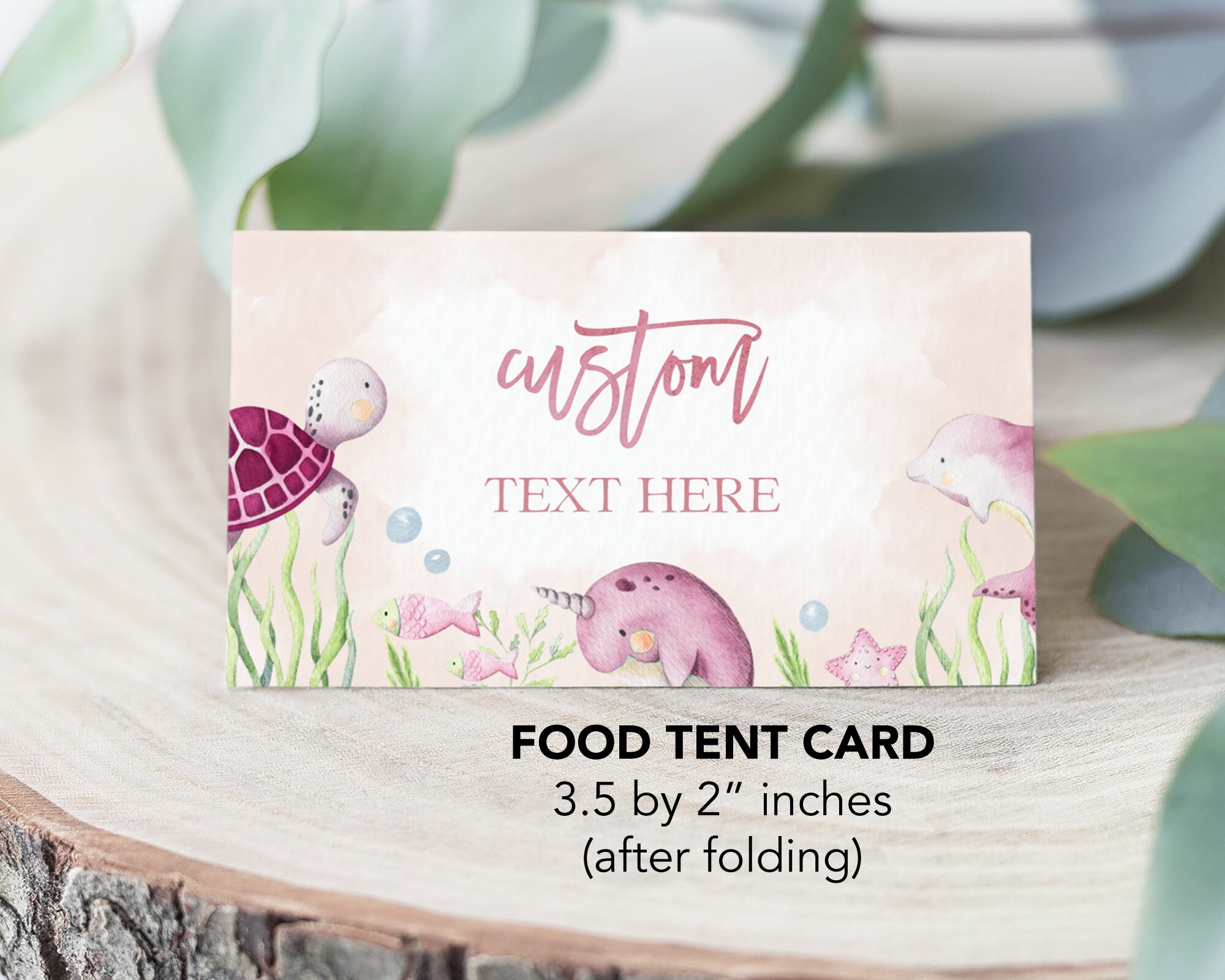 Under the Sea Food Labels Template Ocean Animals Party Place - Etsy