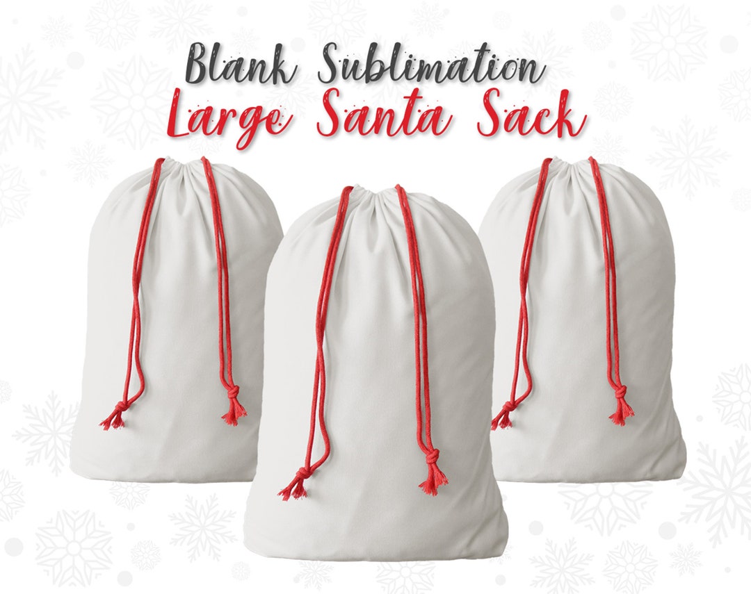 Large Sublimation Santa Sack: Blank Polyester Christmas Stocking - Etsy