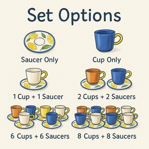 Blue Ceramic Espresso Cup Sets, Gift for Home, Home Decor Gift for ...