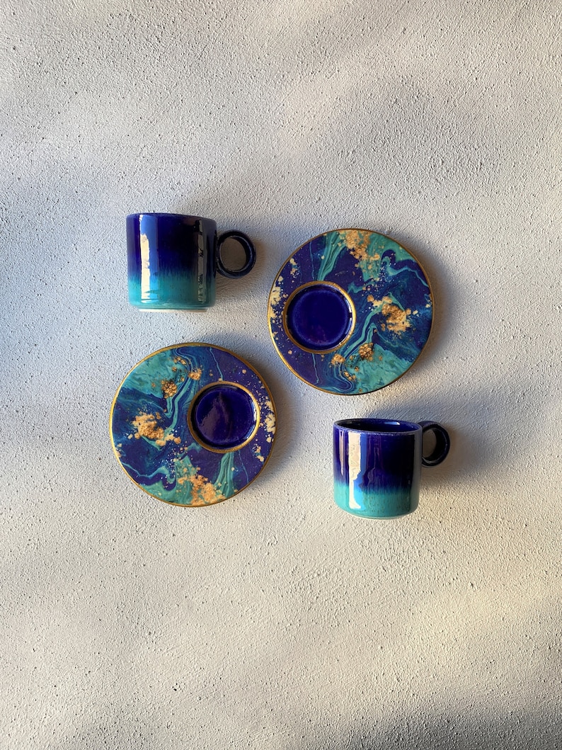 Espresso Cups Set 2.50oz Ceramic Coffee Cup for Coffee - Etsy