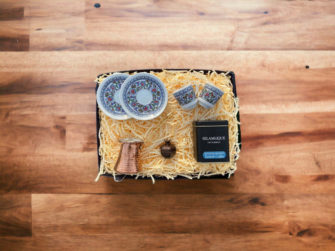 Turkish Greek Coffee Full Set With Cups Saucers Tray and Traditional ...