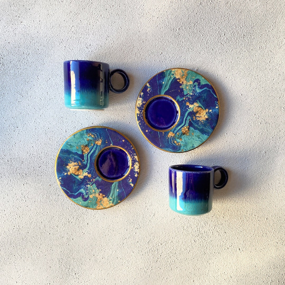 Espresso Cups Set 2.50oz, Ceramic Coffee Cup for Coffee Lovers, Ceramic ...