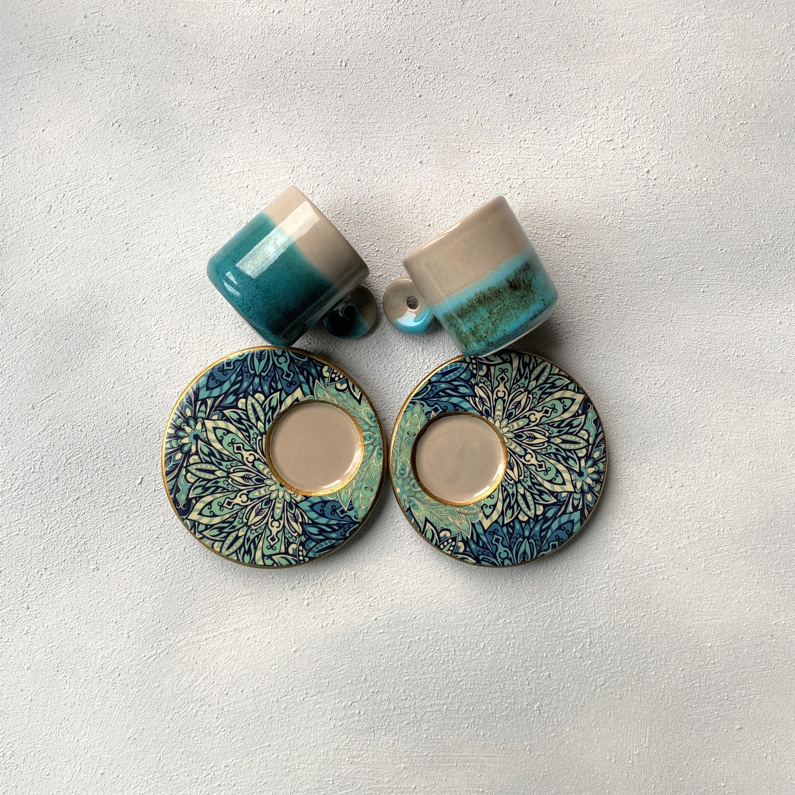 Espresso Cups Set 2.50oz Ceramic Coffee Cup for Coffee | Etsy