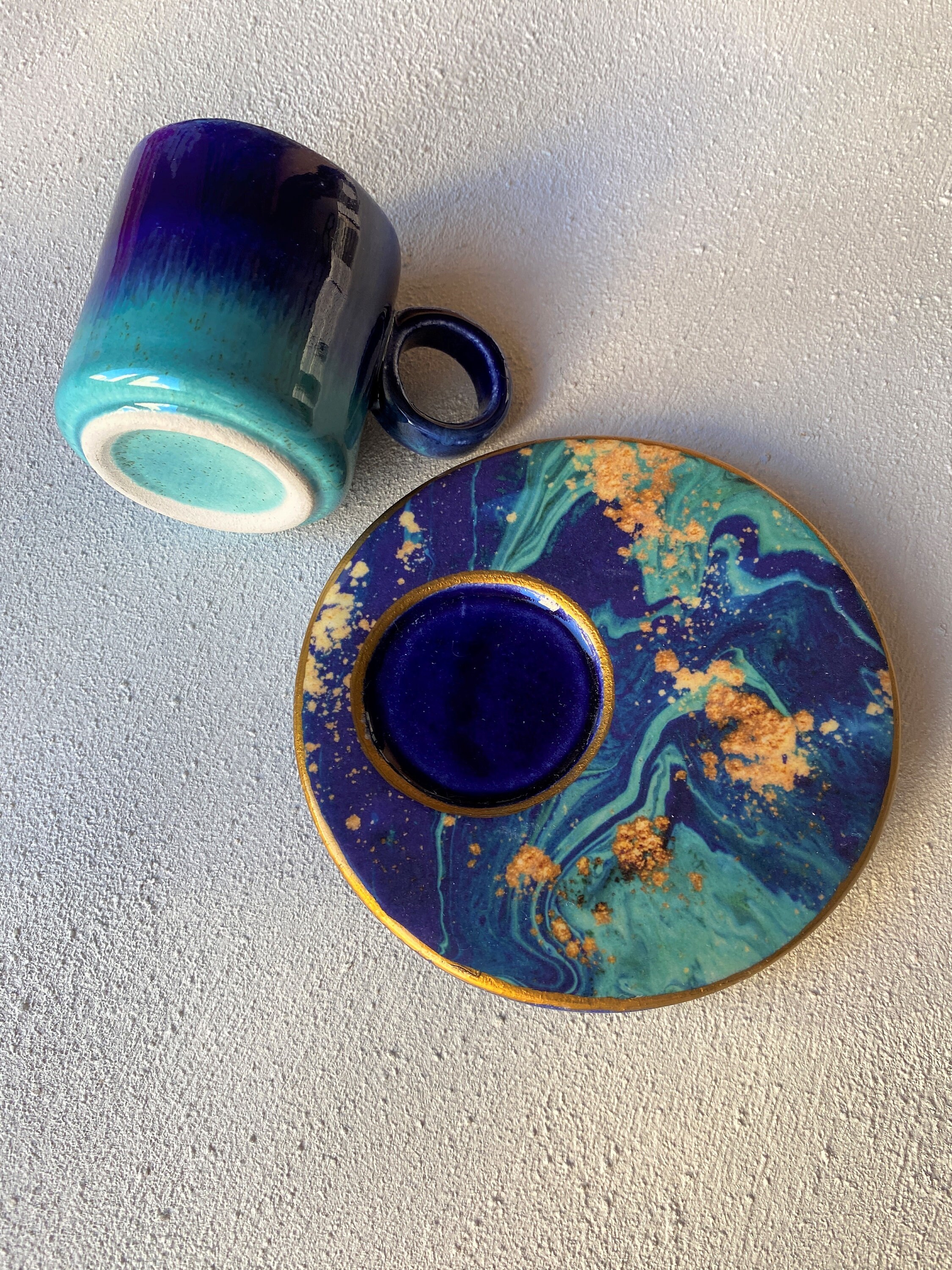 Espresso Cups Set 2.50oz Ceramic Coffee Cup for Coffee | Etsy