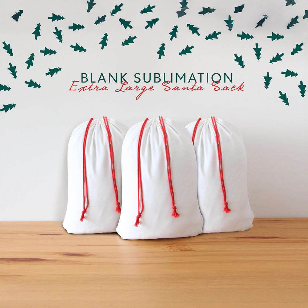 Extra Large Cotton Santa Sack – Blank Christmas Gift Bag for ...