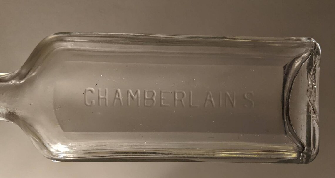 1930’s Antique Glassware: "chamberlain's" Bottle in Excellent Condition ...
