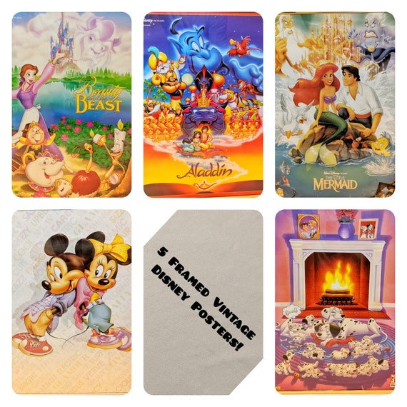 Ultimate Vintage Disney Fan Poster Collection: 5 Framed - Etsy