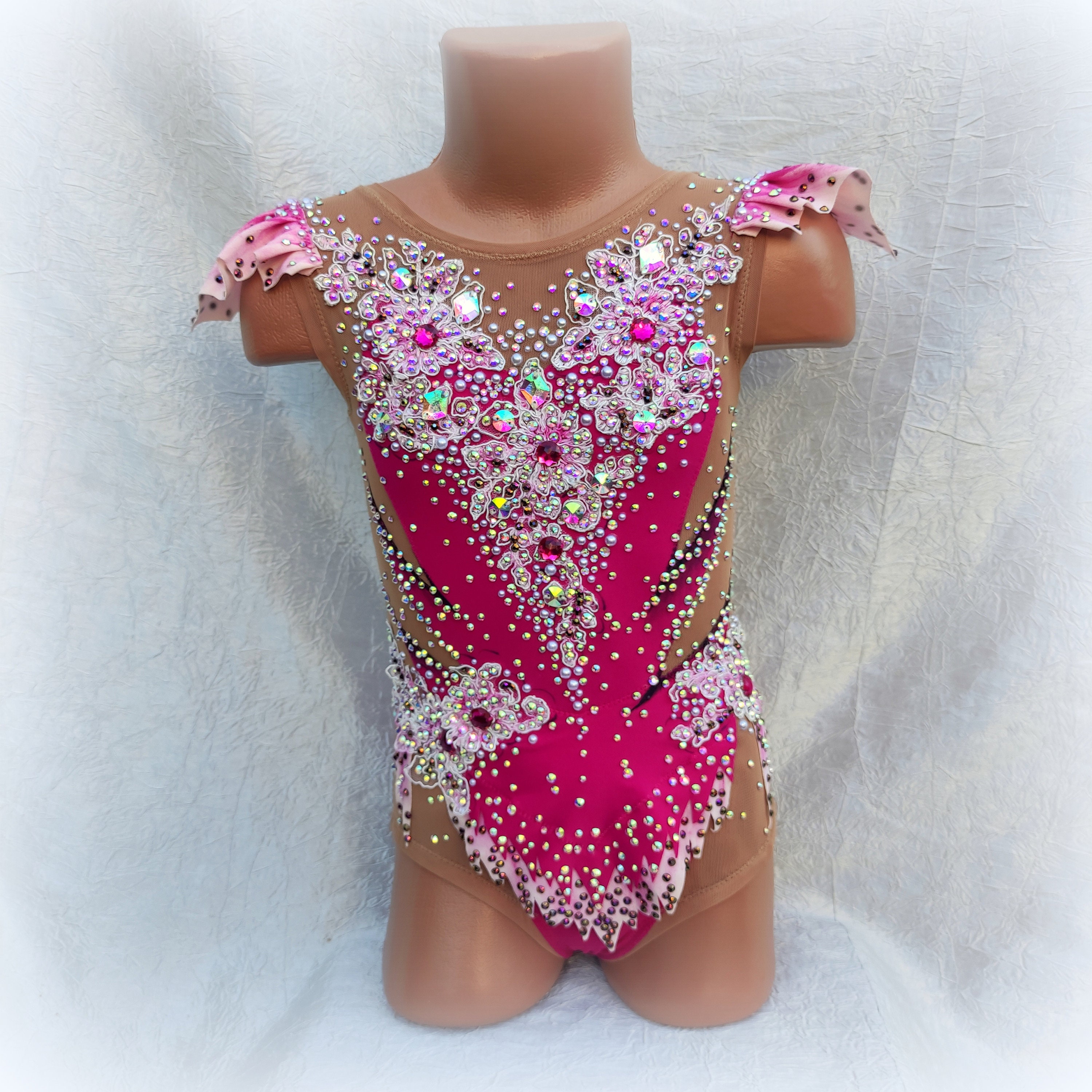 Rhythmic Gymnastics Leotard in Pink, RG Leotard for Girl , Costume for ...
