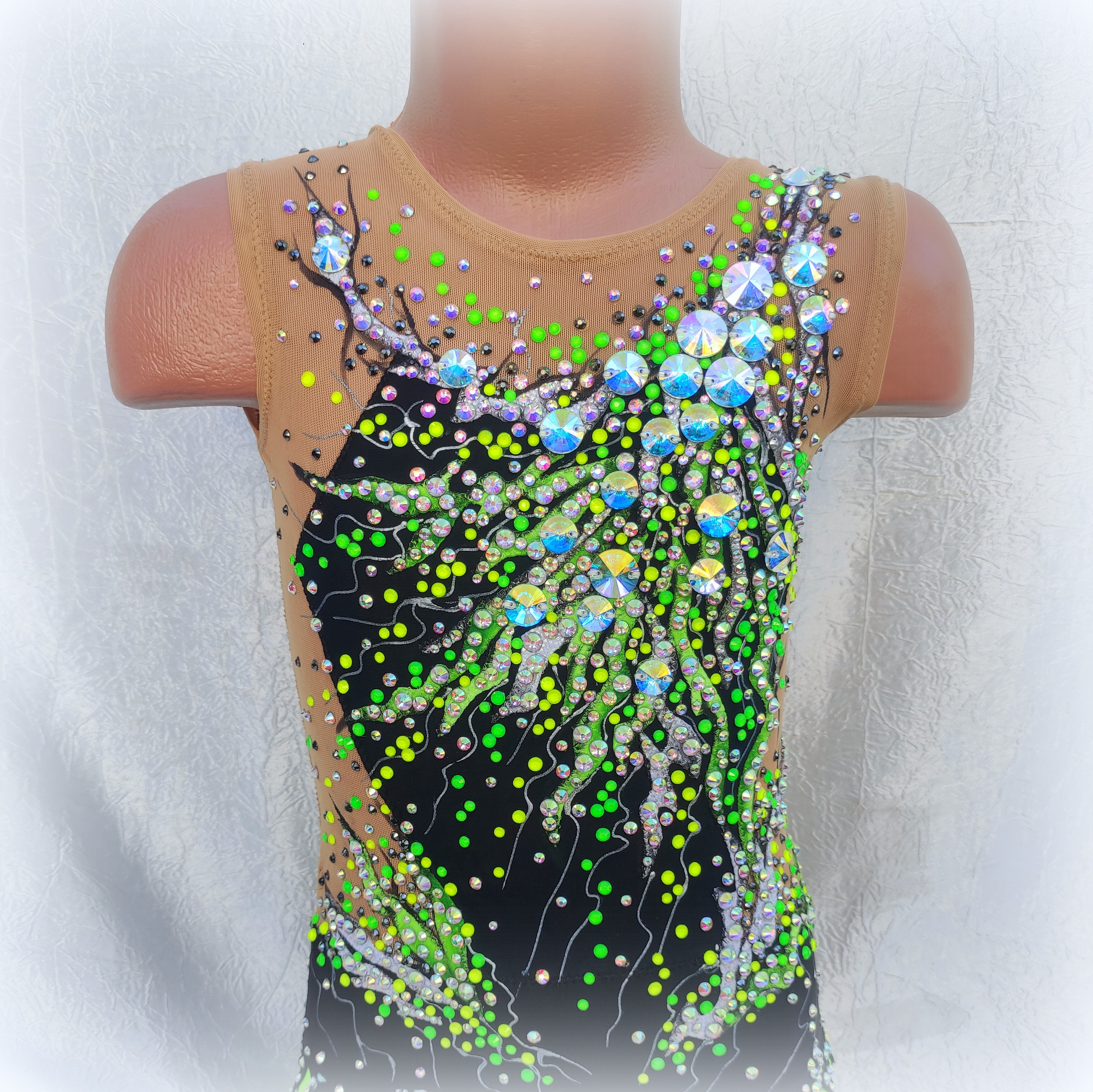 Rhythmic Gymnastics Leotard for Girls, Gymnastics Leotard in Black, RG ...