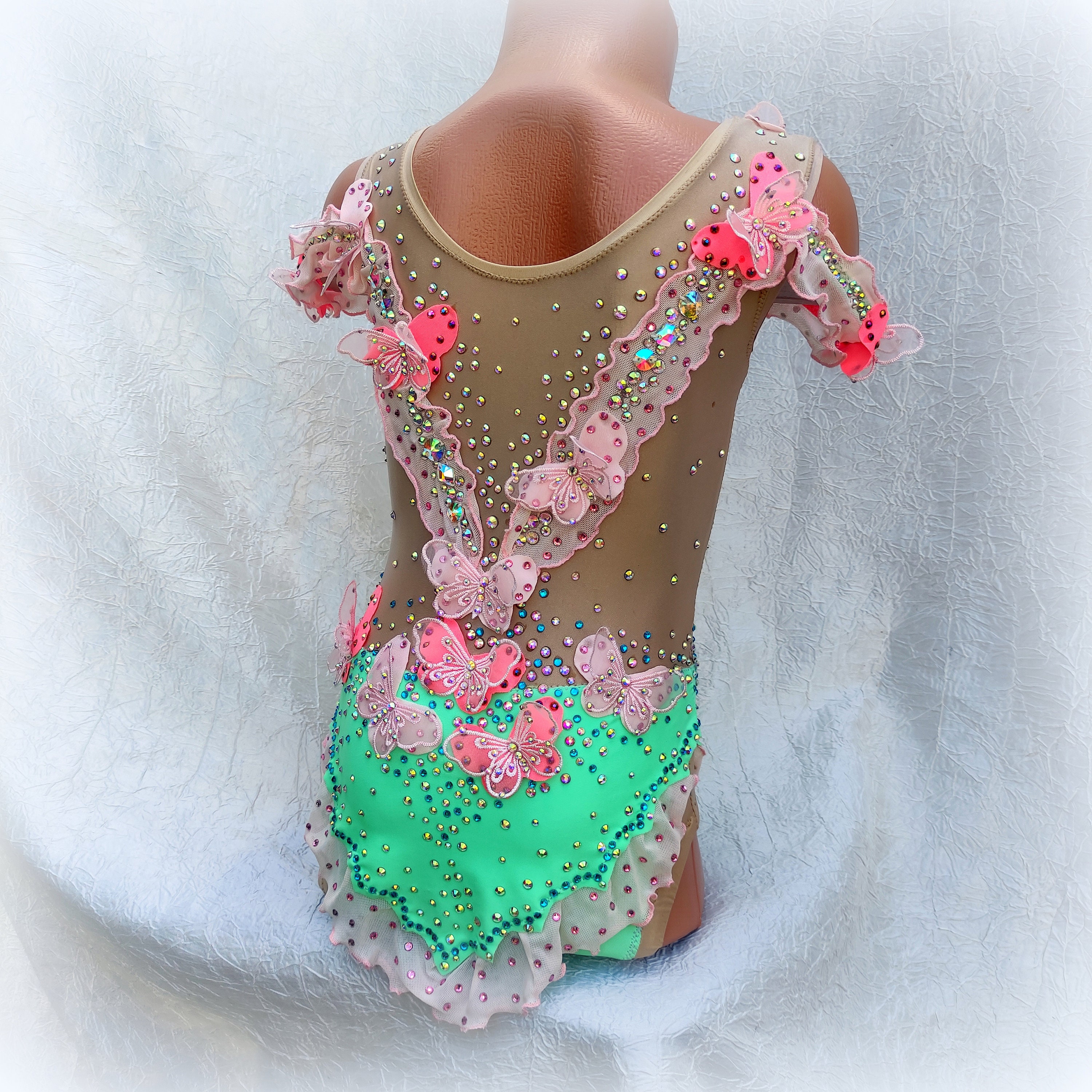 Rhythmic Gymnastics Leotard for Girl in Mint RG Leotard - Etsy