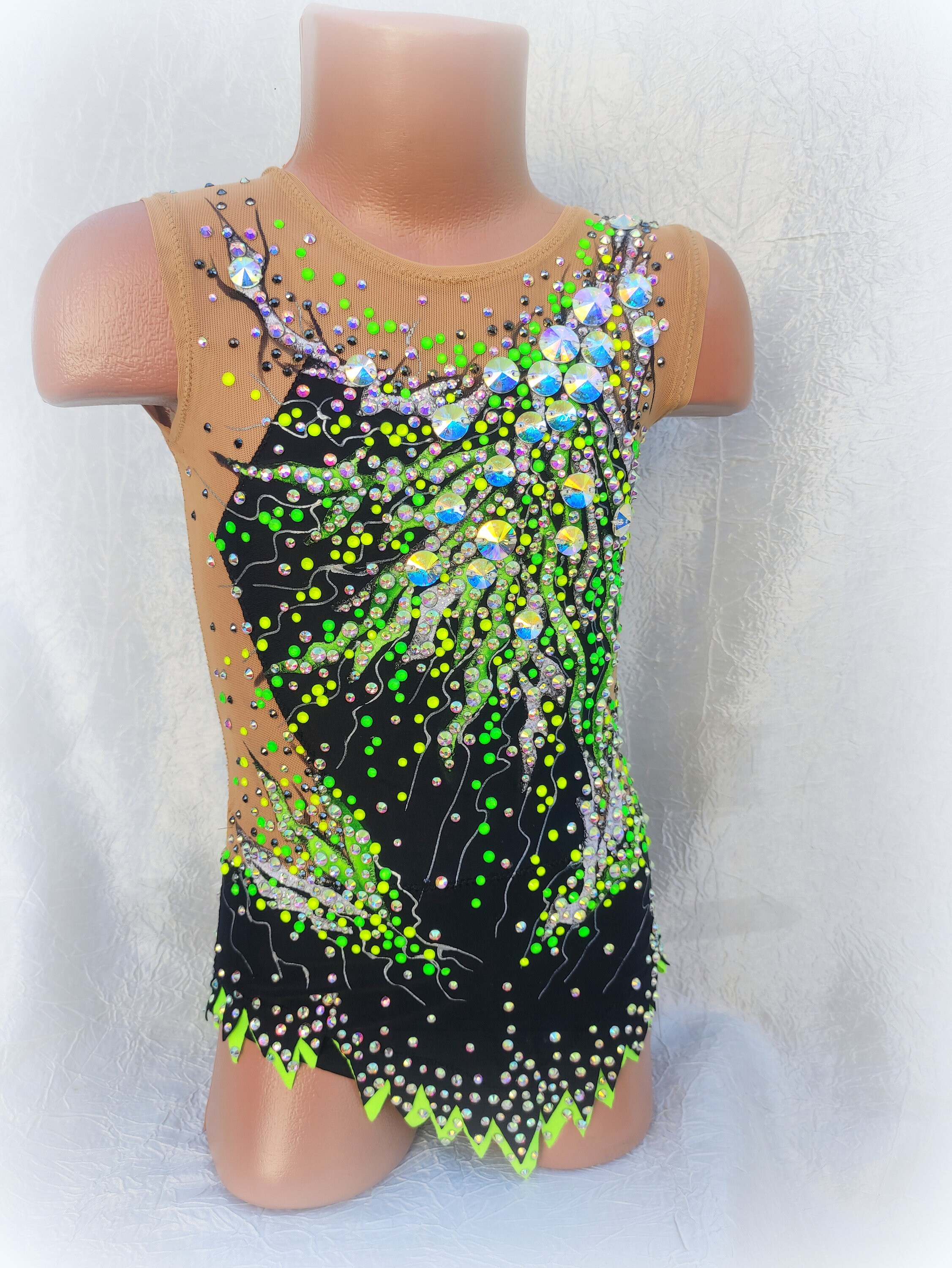 Rhythmic Gymnastics Leotard for Girls, Gymnastics Leotard in Black, RG ...