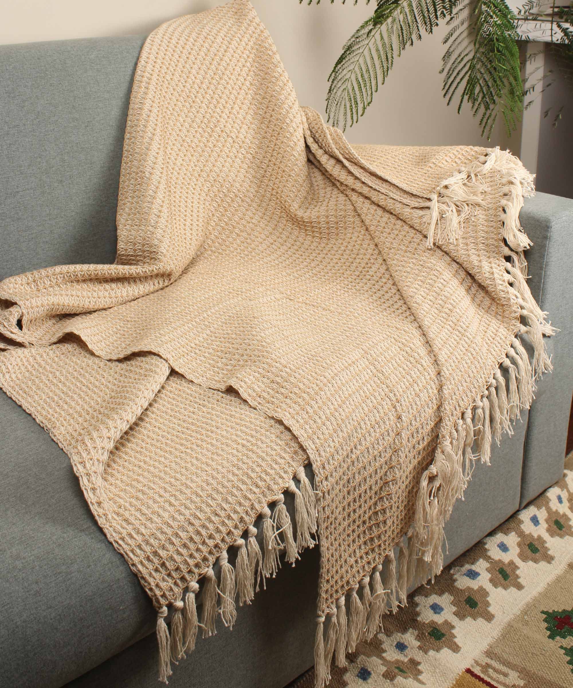 Handwoven Cotton Throw Blanket for Sofa / Handloom Throw / Bed - Etsy