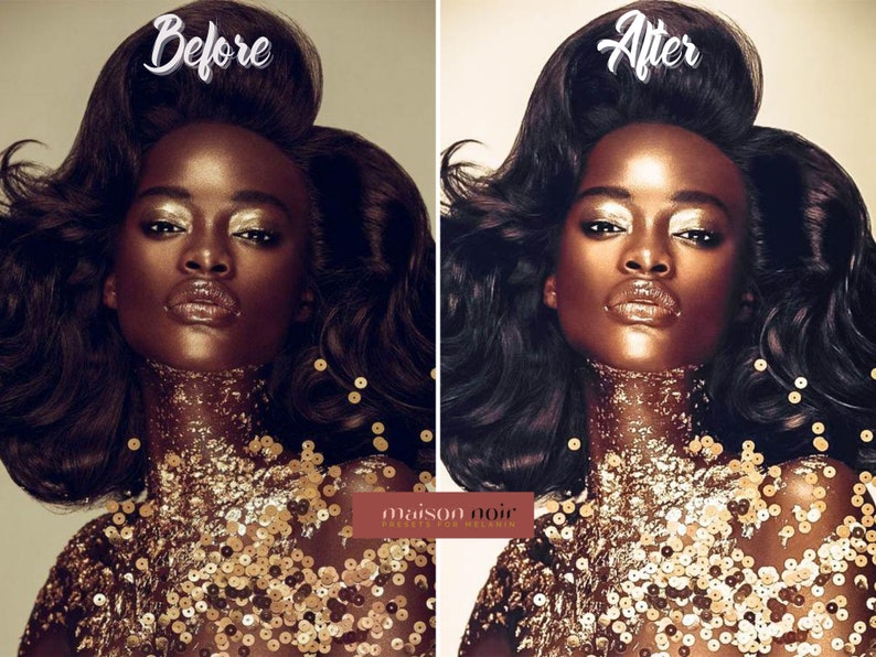 3 Golden Dark Skin Melanin Presets | Best Brown Bronze Gold Skin Black ...