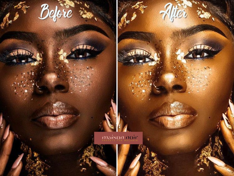 3 Golden Dark Skin Melanin Presets | Best Brown Bronze Gold Skin Black ...