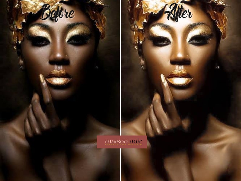 3 Golden Dark Skin Melanin Presets | Best Brown Bronze Gold Skin Black ...