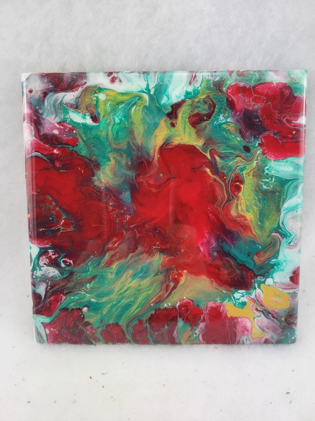 Ceramic Trivet Painted With Acrylic Paint ,sealed With Resin and Has ...