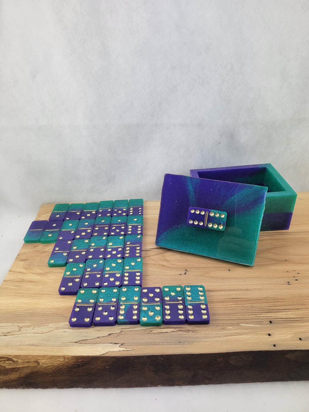 Decorative Domino Set With Matching Resin Storage Box - Etsy