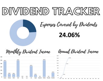 Dividend Tracker // Track Your Dividends in Microsoft Excel // Graph ...