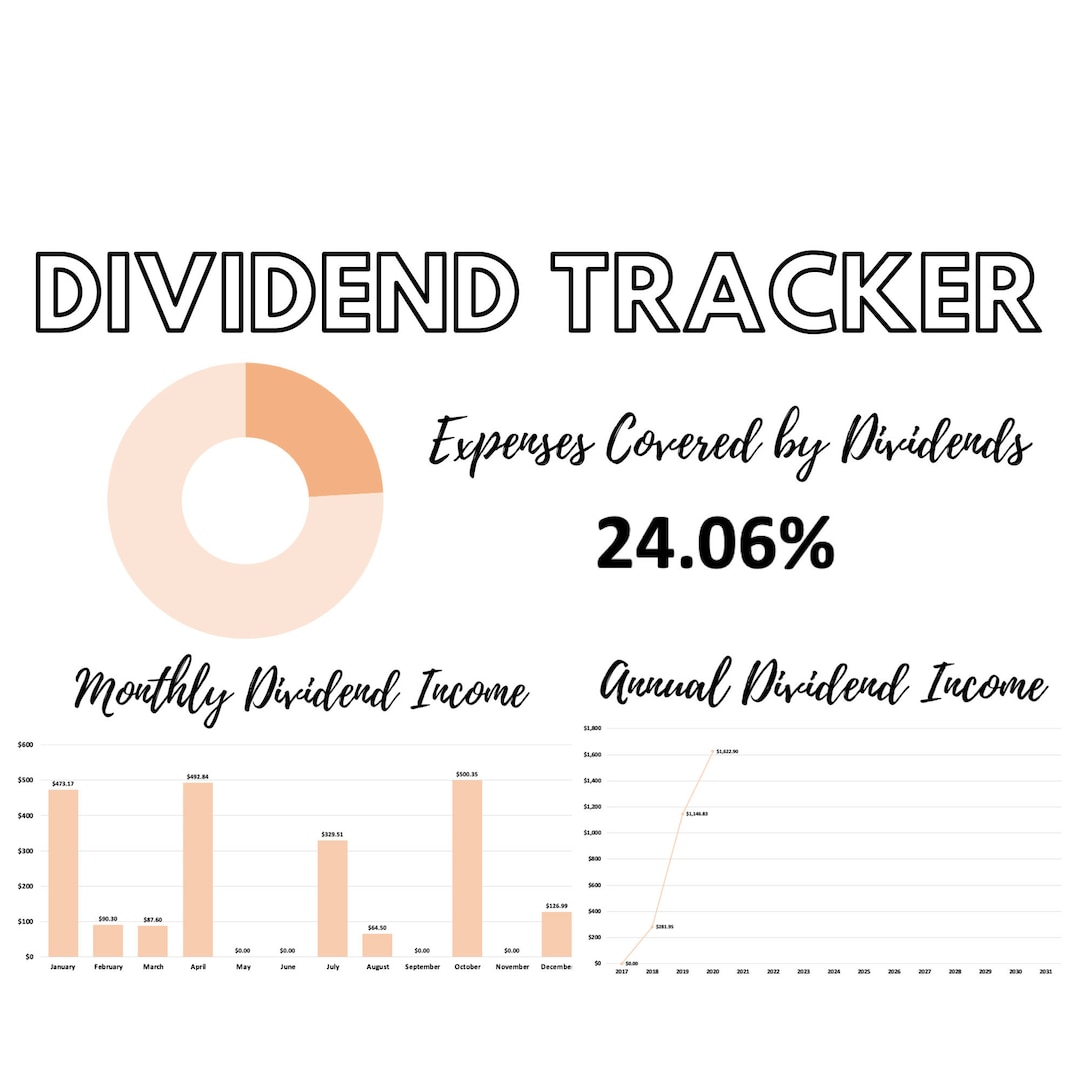 Dividend Tracker // Track Your Dividends in Microsoft Excel // Graph ...