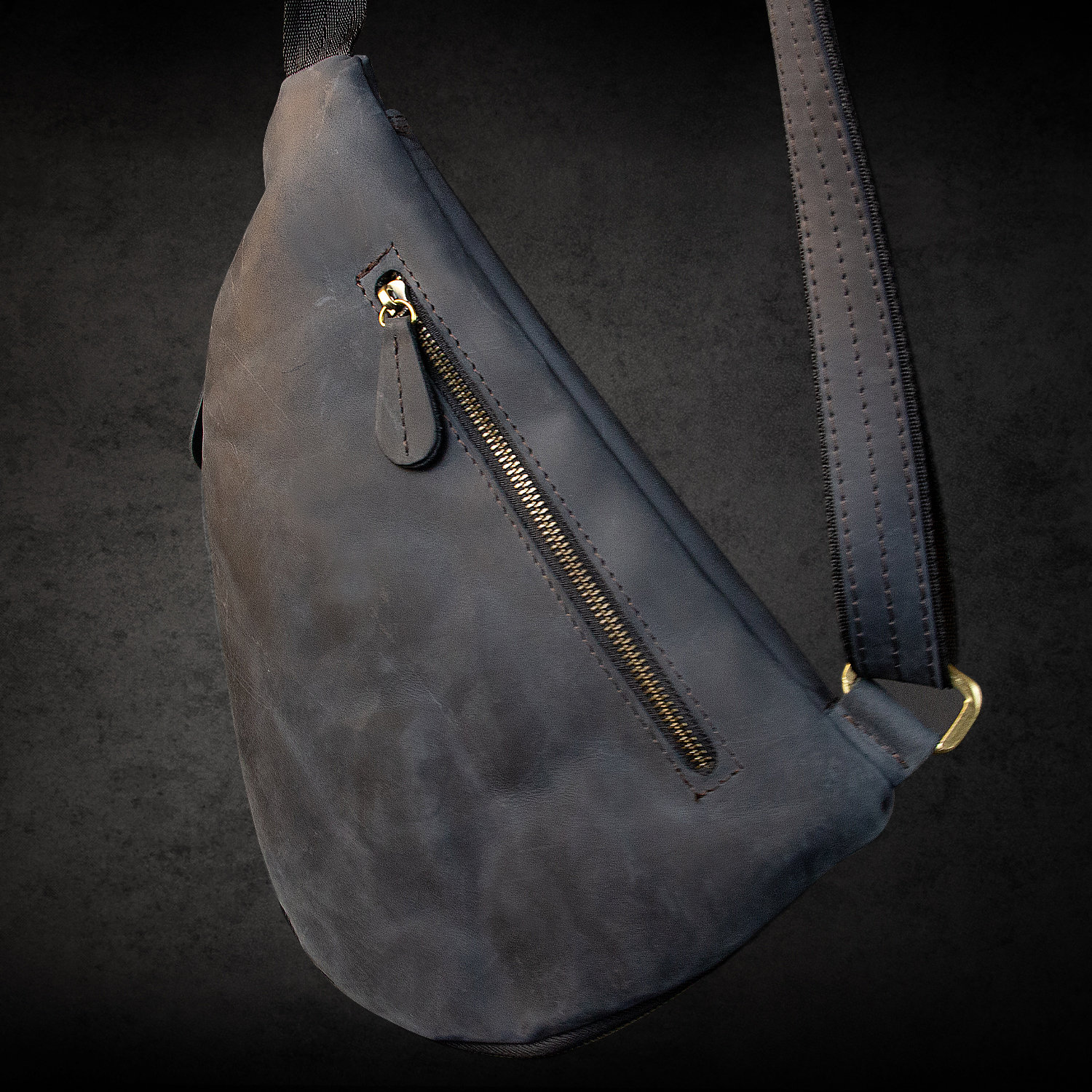 Handmade Leather Sling Bag: Crossbody Elegance for Men, Personalized ...