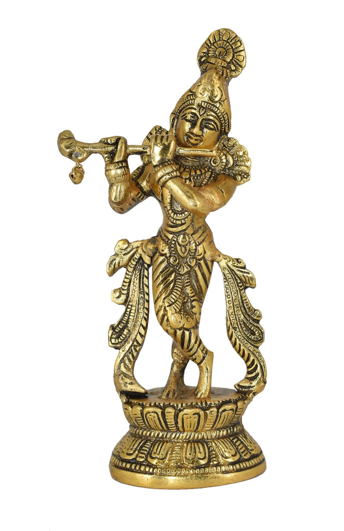 Lord Krishna Idol Statue Krishna Idols Gold Plated Flute - Etsy Canada
