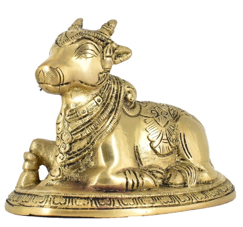 Lord Shiva Nandi Brass Statue Murti for Home Decoration - Etsy