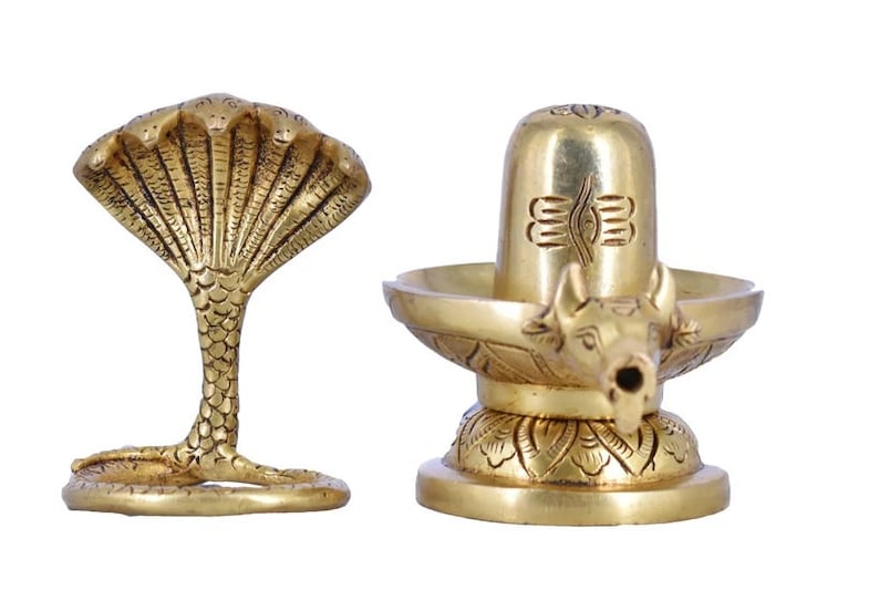 Shivling Gold Brass Lord Shiva Lingam Sculpture Shivling Statue. - Etsy