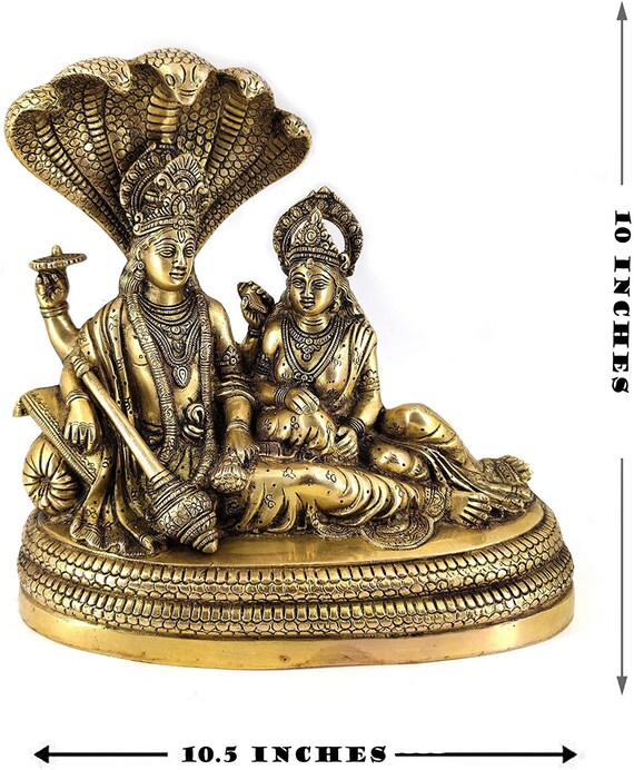 Figurines Sculpture Art & Collectibles Vintage Bronze Vishnu and Laksmi ...