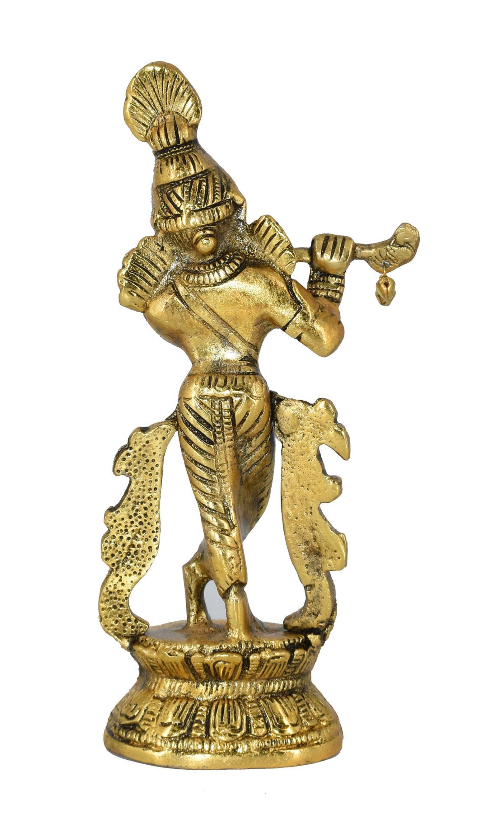 Lord Krishna Idol Statue Krishna Idols Gold Plated Flute - Etsy Canada