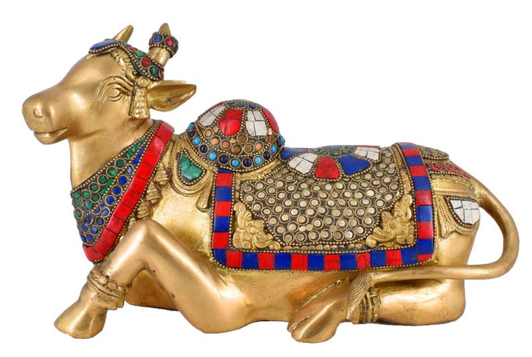 Lord Shiva Nandi Brass Statue Murti for Home Decoration - Etsy