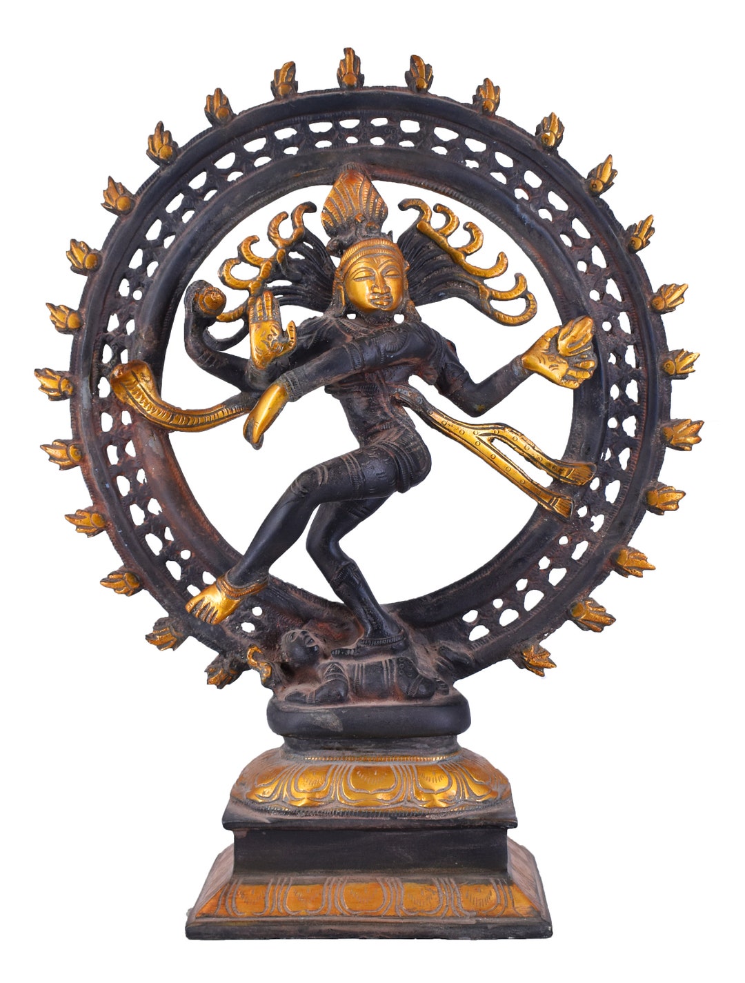 Natraj Brass Statue,nataraja King of Dancers Hindu God Shiva for Temple ...