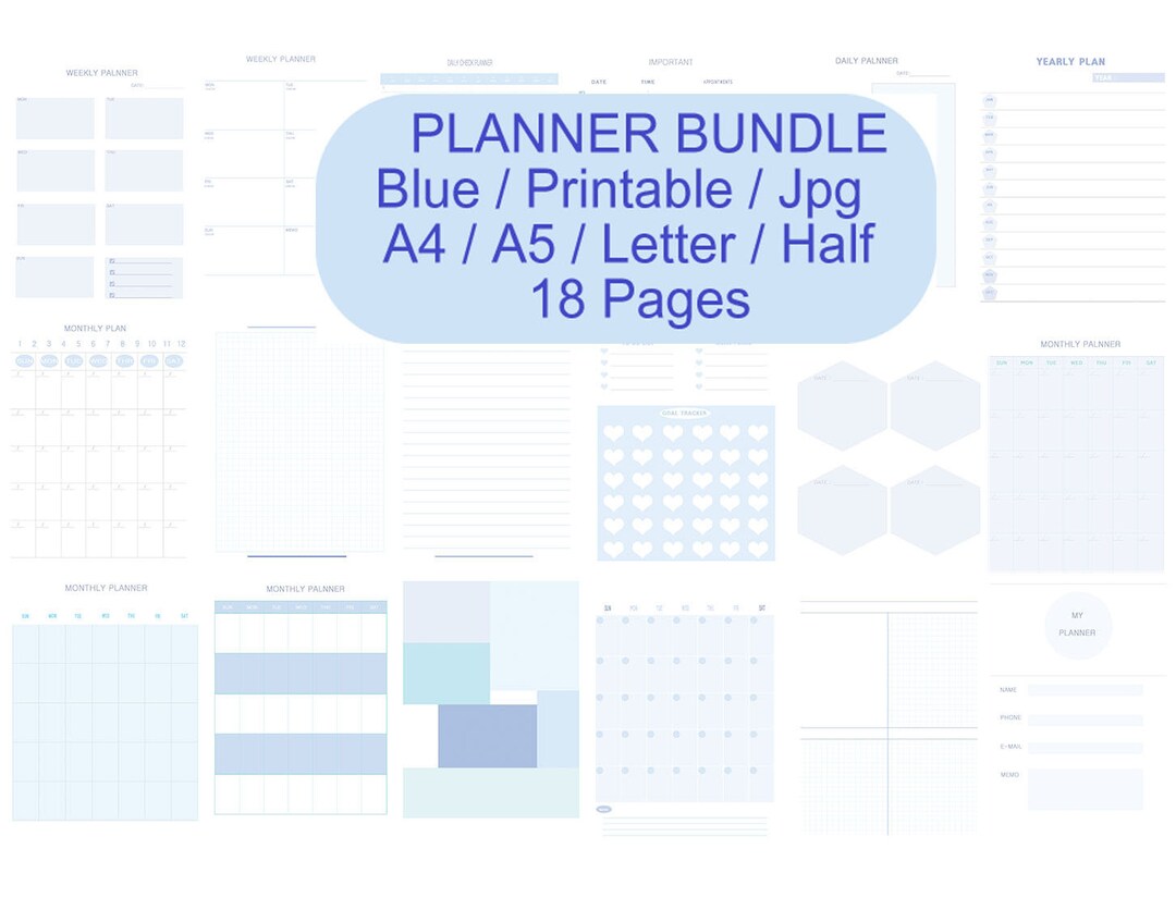 Printable Planner / Planner Bundle / Planner Refills / Weekly Planner ...