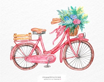 Bike With Flowers | Etsy