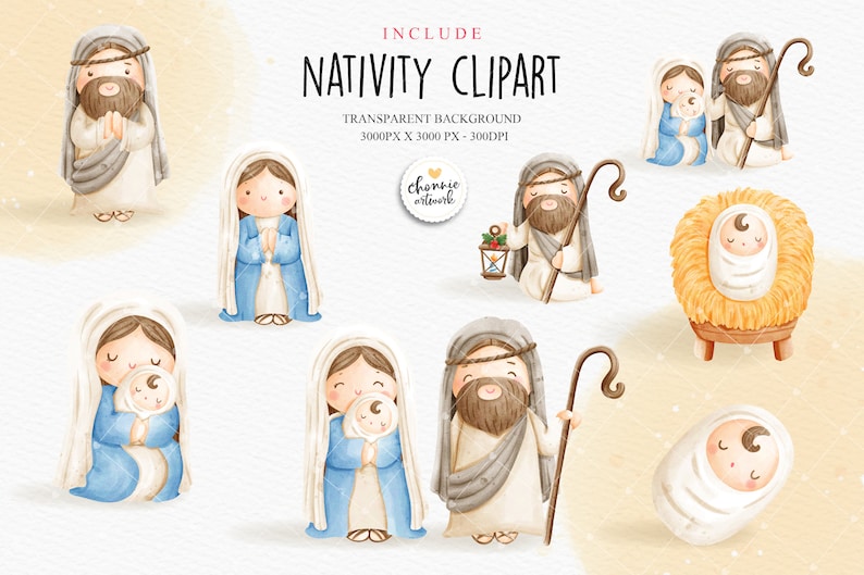Christmas Nativity Clipart Nativity Clipart Christmas - Etsy