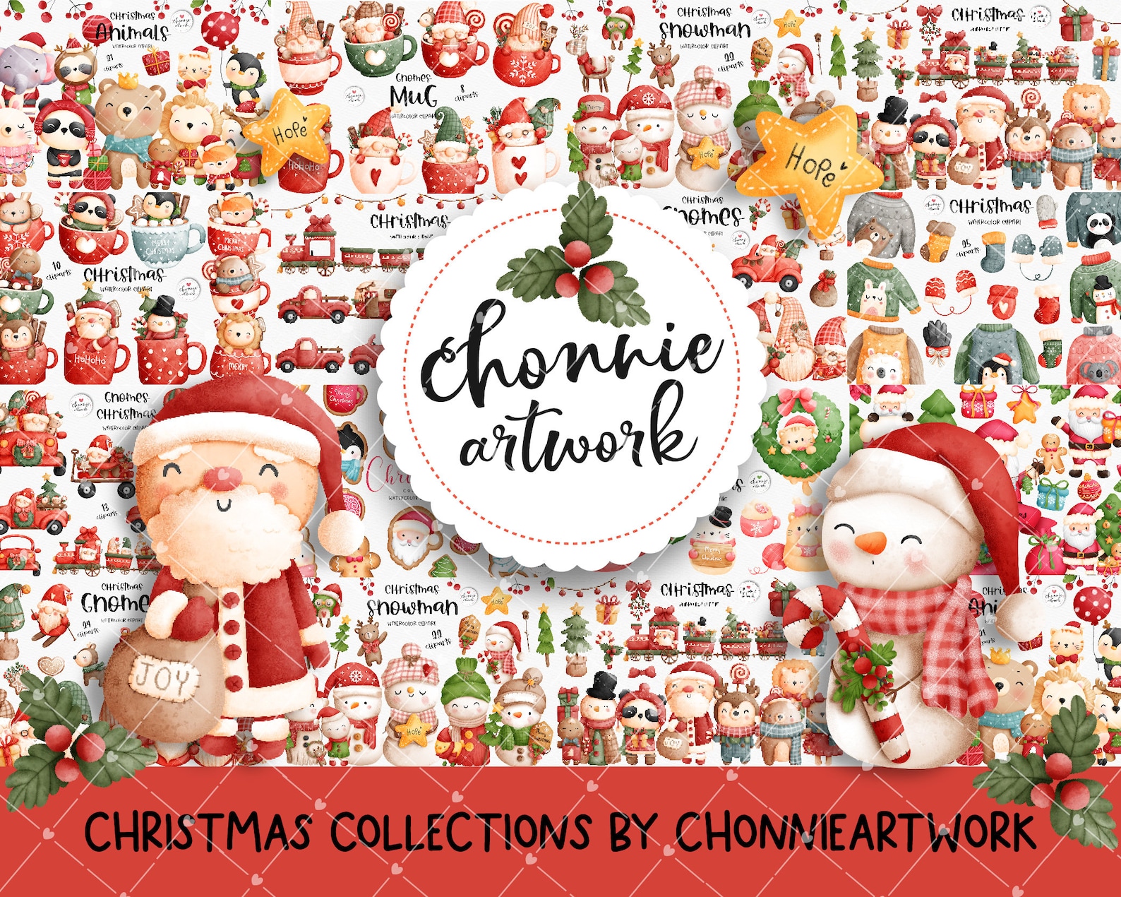 Christmas Clipart Bundle Christmas Clipart Santa Clipart - Etsy