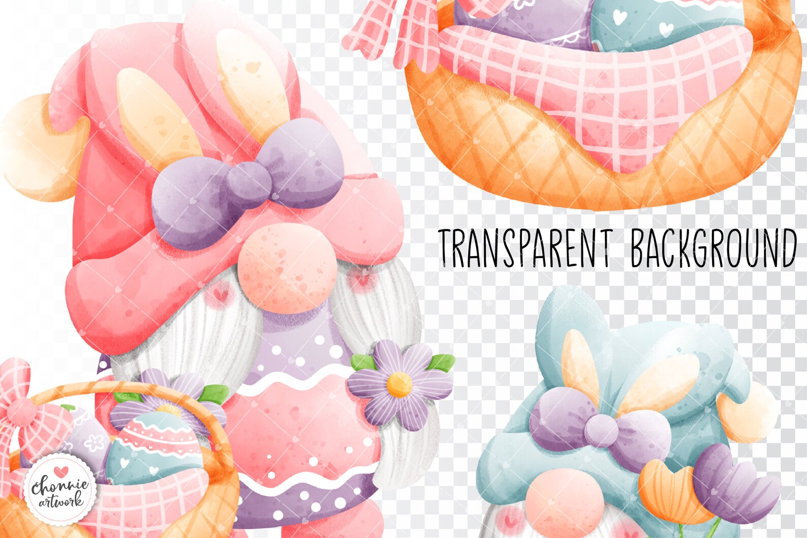 Easter Gnomes Clipart Bunny Gnomes Clipart Easter Clipart - Etsy