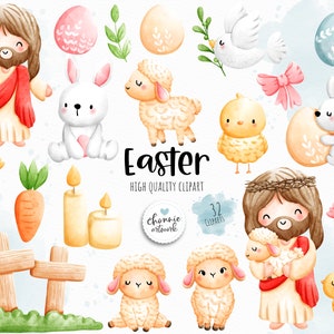 Easter Story Clipart Easter Christian Clipart Jesus Clipart - Etsy