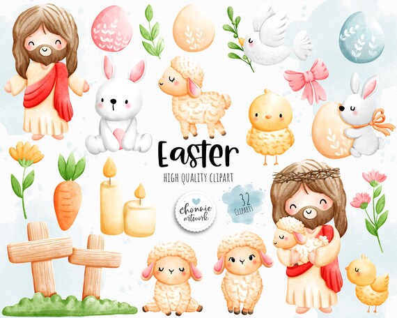 Easter Story Clipart Easter Christian Clipart Jesus Clipart - Etsy