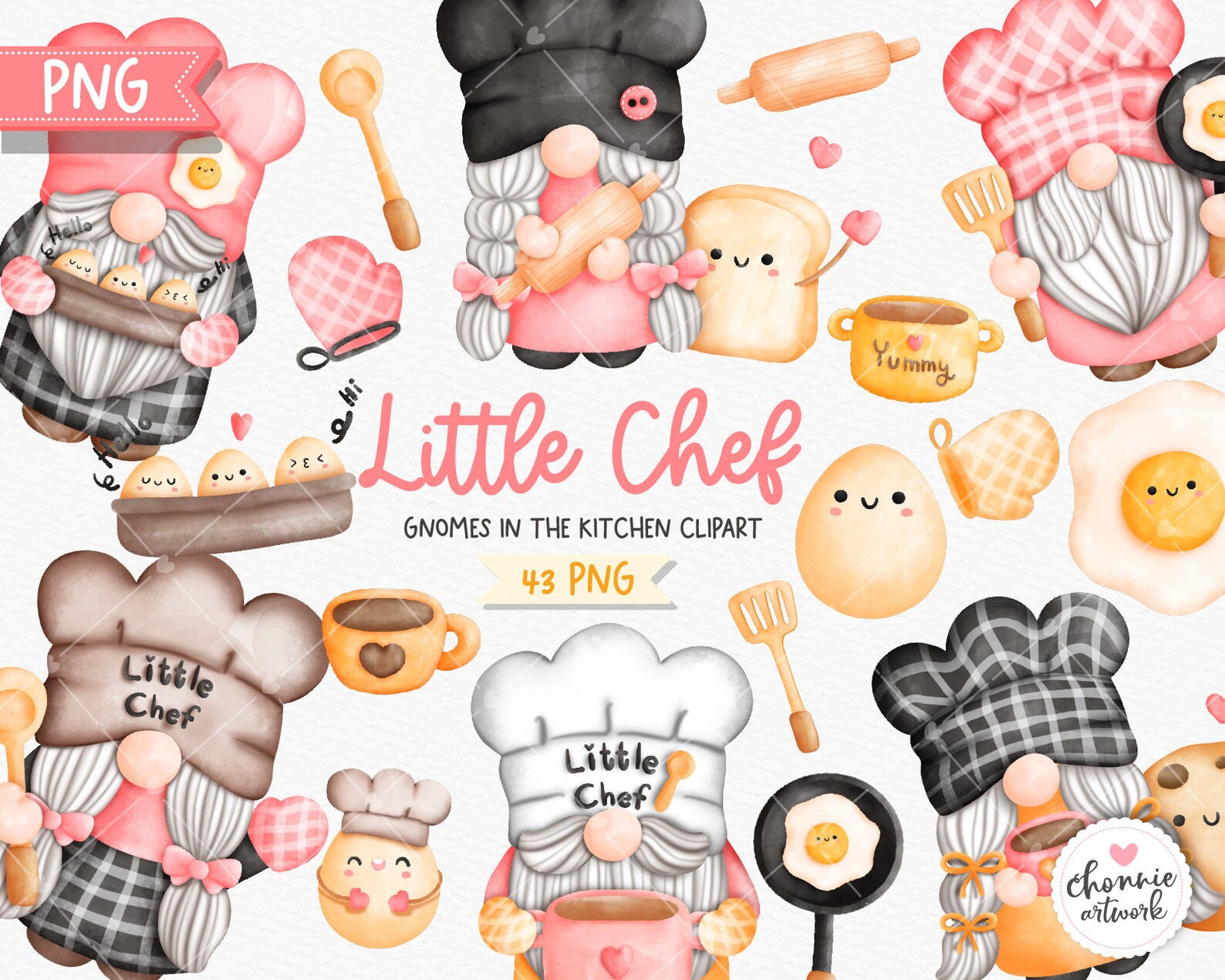 Character Gnome Clipart Bundle Gnome Chef Gnome Nurse Gnome - Etsy
