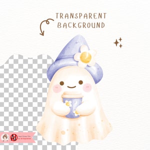 Halloween Cute Ghost Clipart, Teacher Ghost Clipart, Groovy Halloween ...