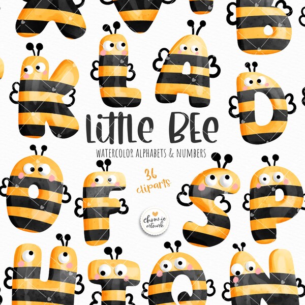 Honey Bee Alphabet - Etsy