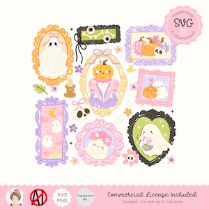 Ghost Frames Clipart, Halloween Ghost PNG, Cute Pumpkin Portraits ...