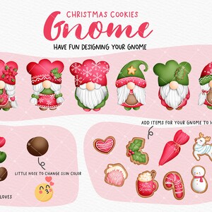 Watercolor Christmas Cookies Gnome Clipart, Gnomes Cookies Clipart ...