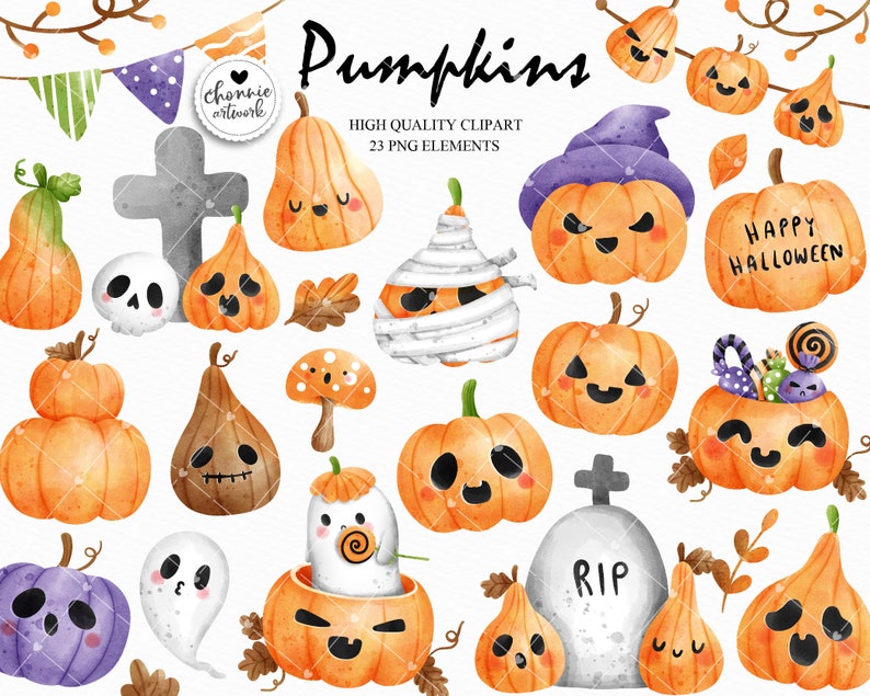 Halloween Clipart Bundle Halloween Clipart Halloween - Etsy