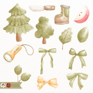 Camping Clipart, Summer Clipart, Camping Bear Clipart, Baby Shower ...