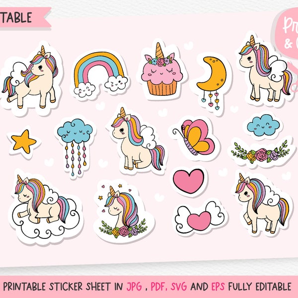 Unicorn Sticker - Etsy