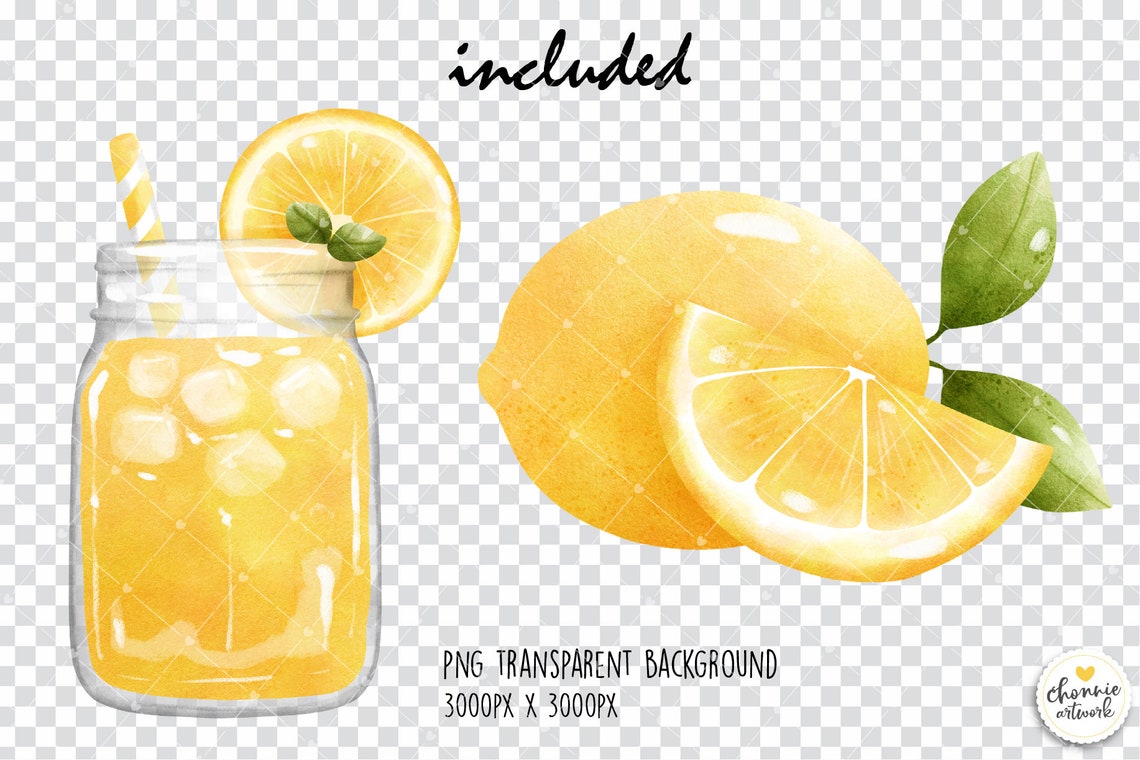 Watercolor Lemons Clipart Summer Fruit Clipart Fruit - Etsy