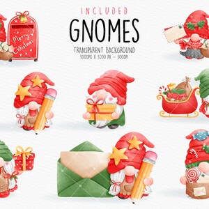 Christmas Mail Gnome Clipart, Christmas Mail Clipart, Gnome Postal ...