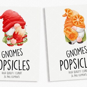 Ice Cream Gnome Clipart, Popsicle Gnome Clipart, Summer Gnome Clipart ...