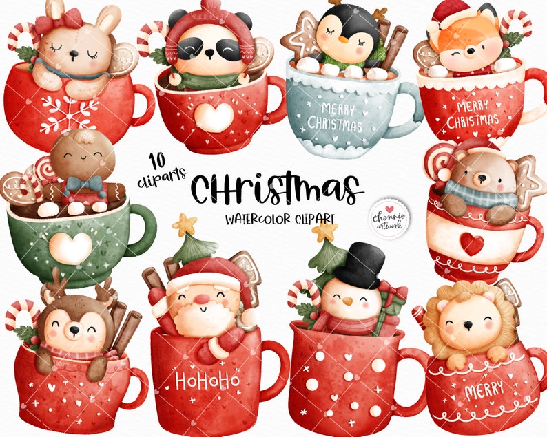 Christmas Clipart Bundle Christmas Clipart Santa Clipart - Etsy